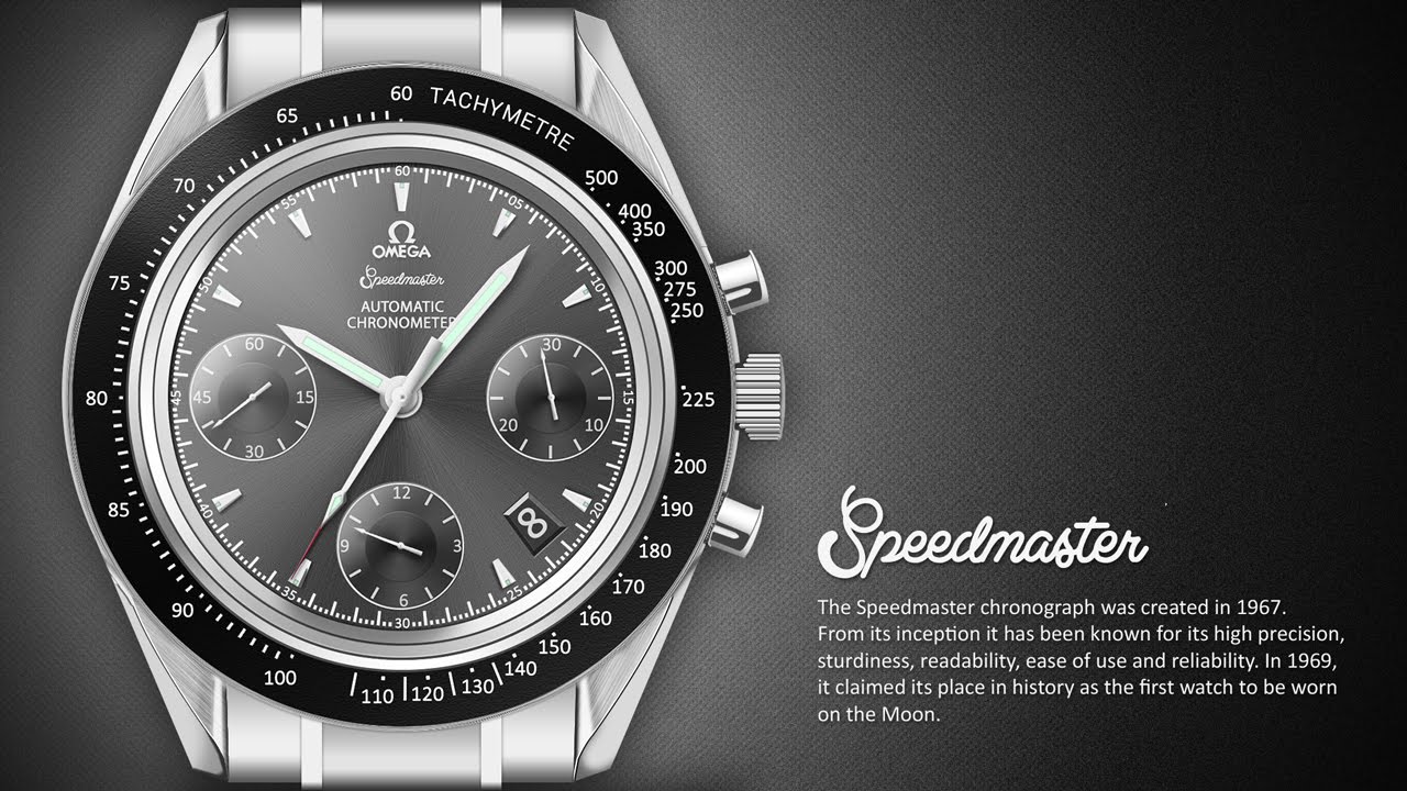 Creating The Omega Speedmaster in Photoshop and Illustrator (Speed Art ...
