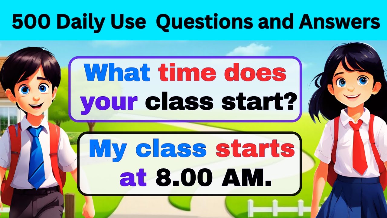 English Conversation Practice | 500 Daily Use Questions and Answers ...