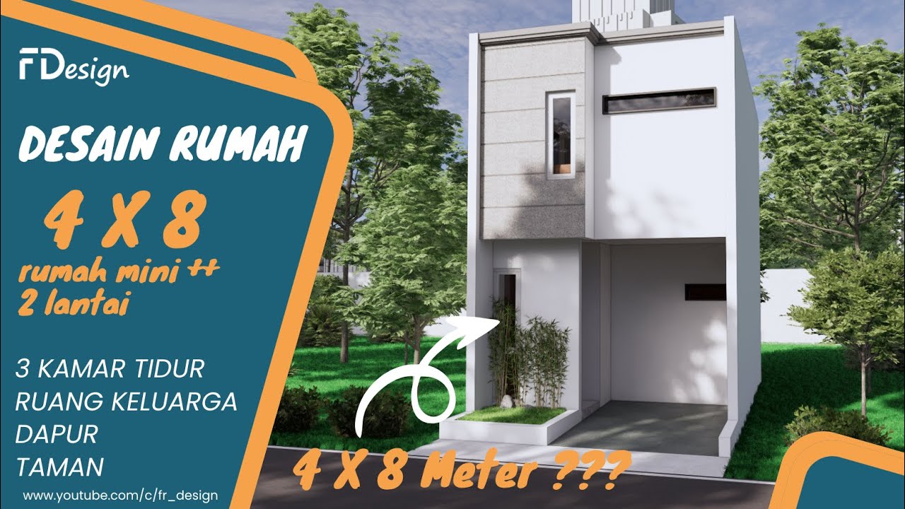 WOW! DESAIN RUMAH MINIMALIS 2 LANTAI YANG BIKIN TERPESONA, UKURAN 4X8 ...