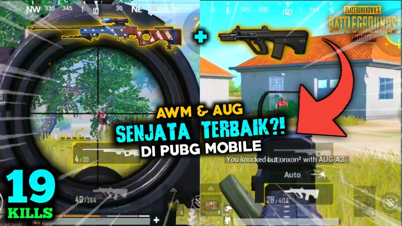 AWM DAN AUG DUA SENJATA TERBAIK BUAT SOLO VS SQUAD?! - PUBG MOBILE ...