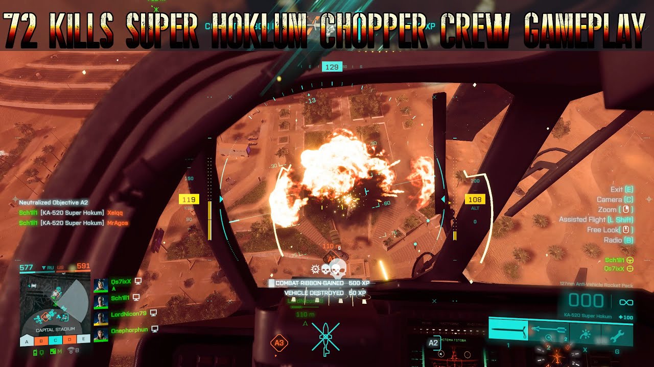72 Kills Super Hokum chopper crew gameplay in Battlefield 2042 [GER ...