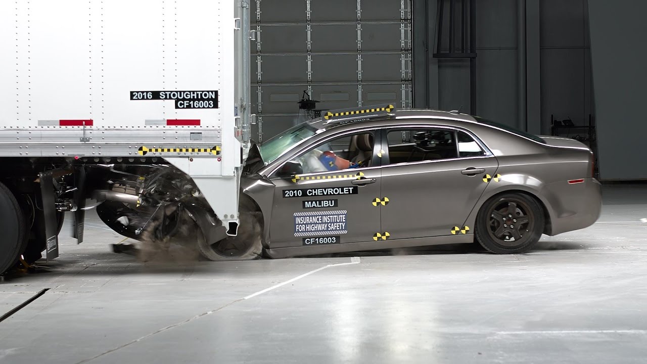 Stoughton semitrailer underride guard test - IIHS TOUGHGUARD winner ...
