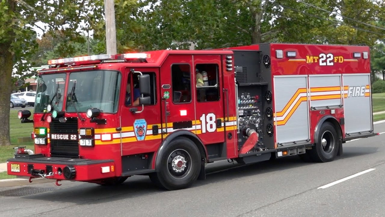 Mantua Township Fire District Rescue 2218 Responding - YouTube
