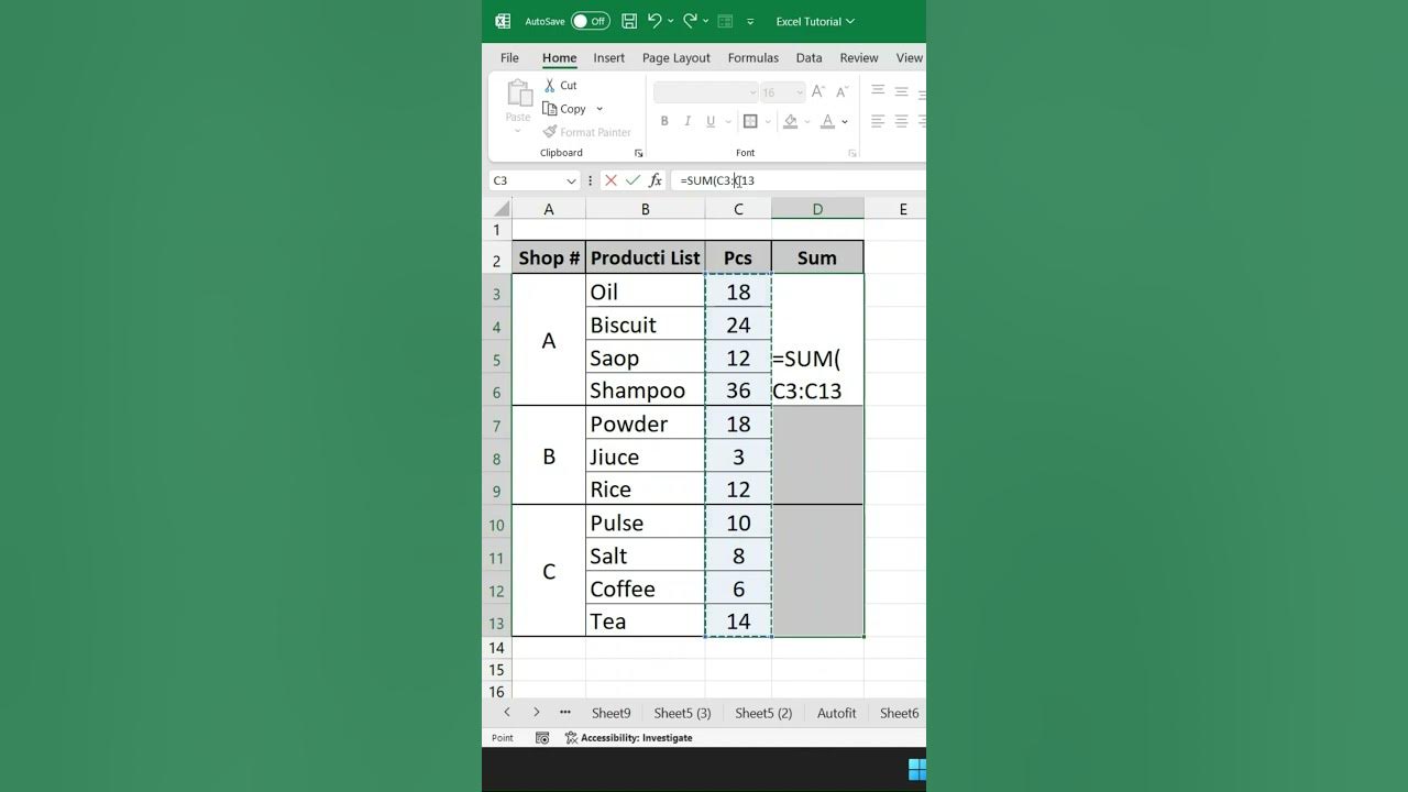 Advance Sum In Excel Excel Tricks Excel Hacks Excel Hidden Tricks Excel Exceltricks