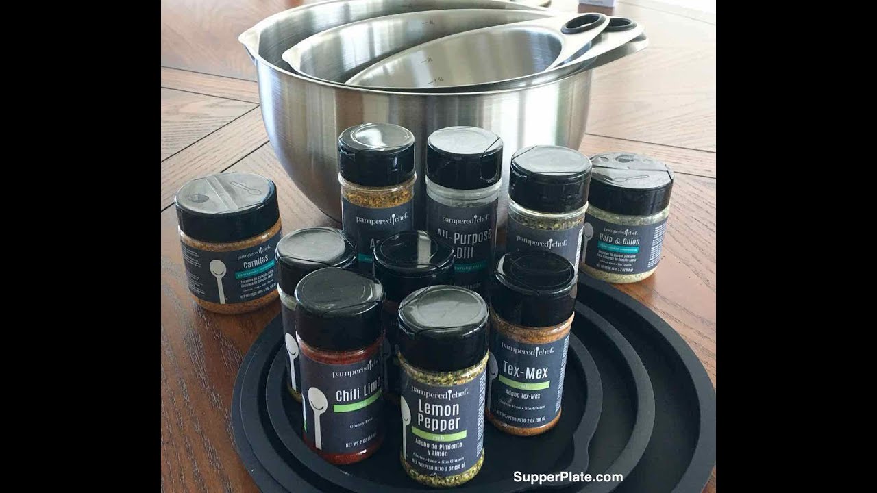 Pampered Chef Stainless Steel Bowls and spices - YouTube