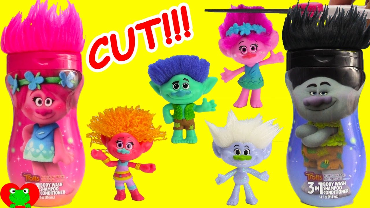 Trolls Dreamworks Haircut Bath Soap and Shampoo Surprises - YouTube