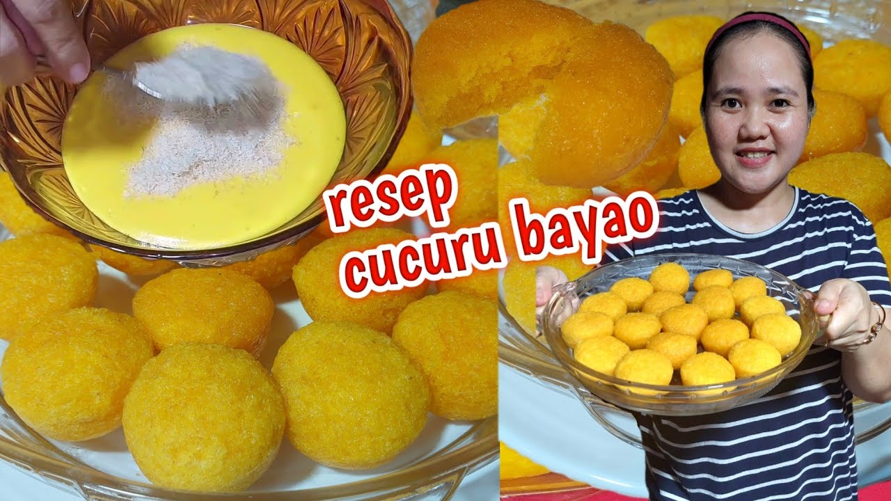 resep kue cucuru bayao khas makassar versi kelapa sangrai - YouTube