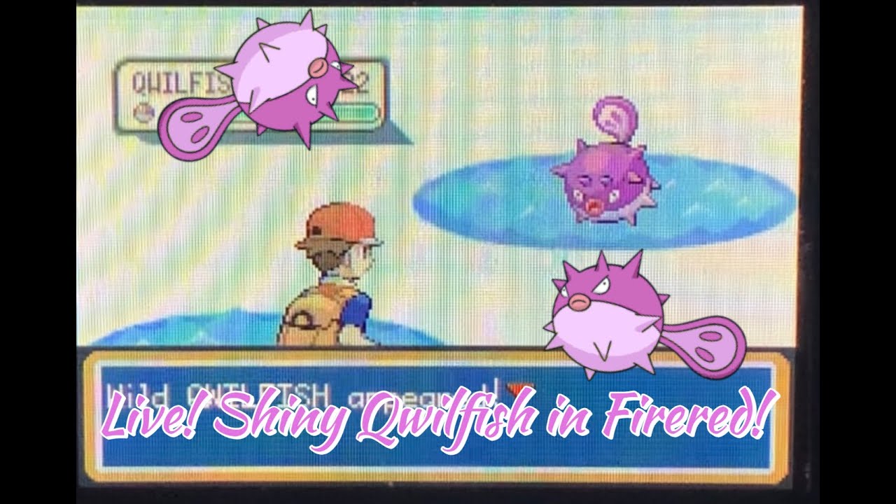 LIVE!! Shiny Qwilfish in Firered after 7,992 FE's! | WSHC #20 - YouTube