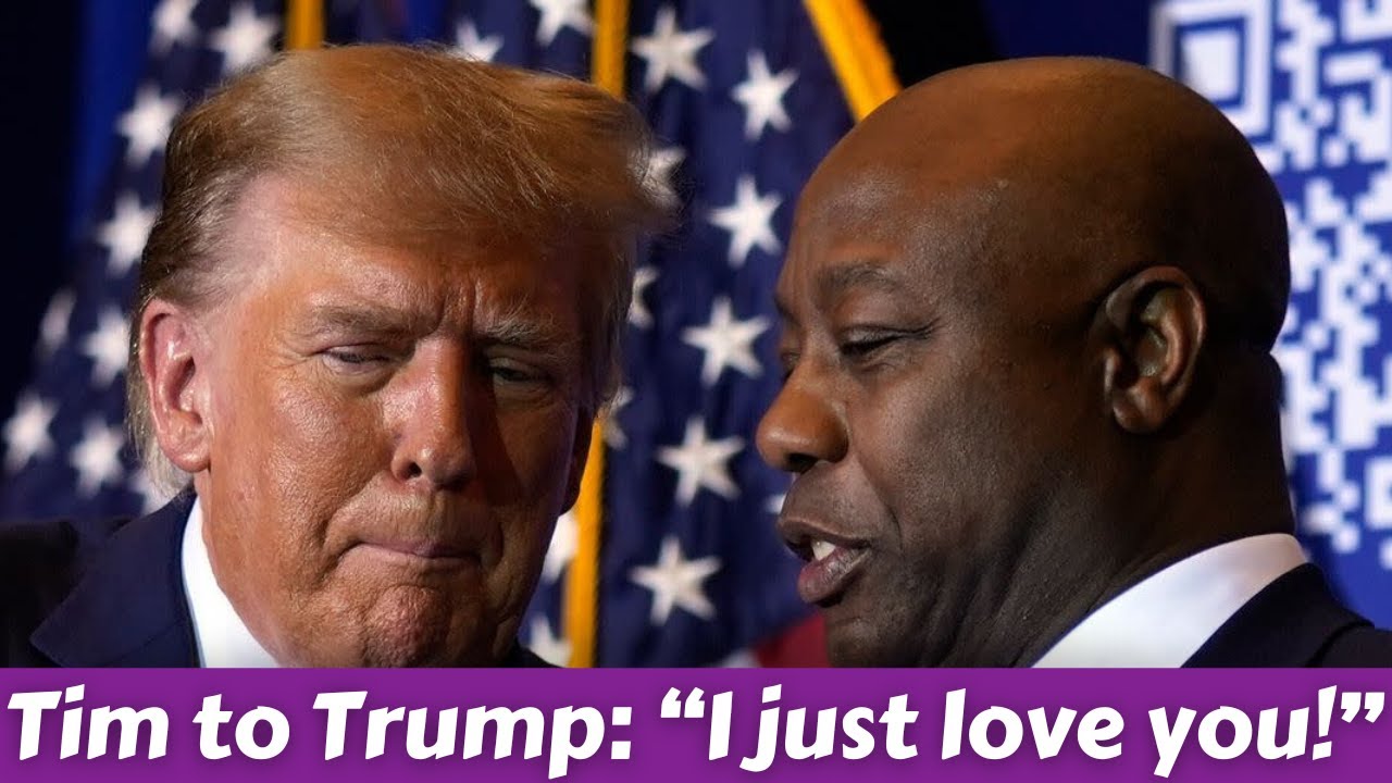 Tim Scott Kisses Trump’s Ring in New Hampshire - YouTube