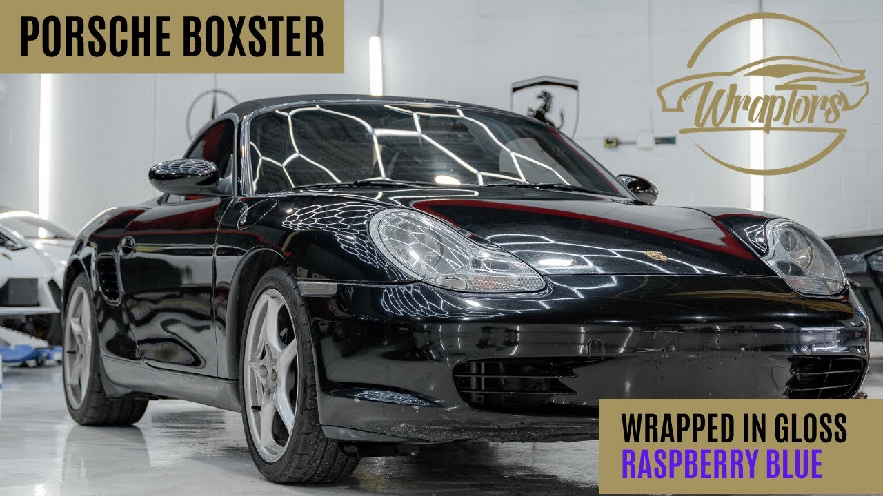 Porsche Boxster Full Wrap in Gloss Raspberry Blue | #Wraptors - YouTube