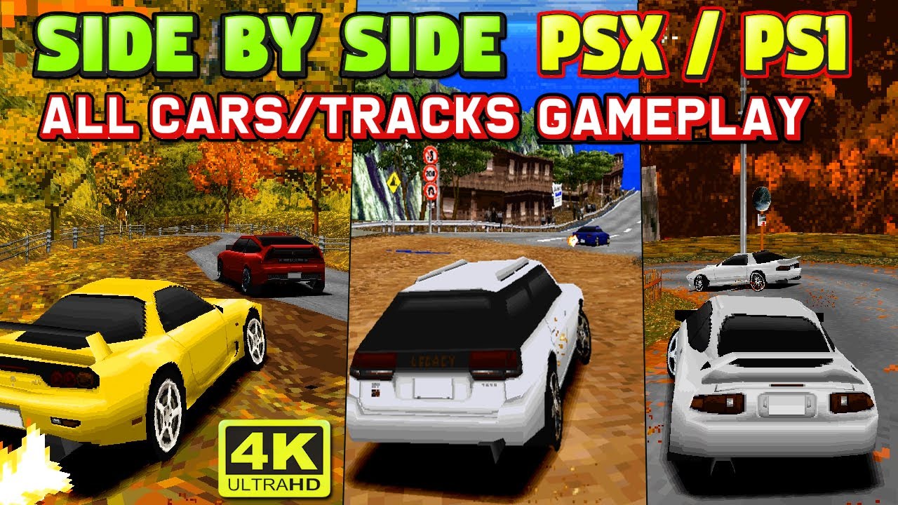 Side by Side ( Battle Gear ) INTRO + All Cars & Tracks Gameplay PSX PS1 ...