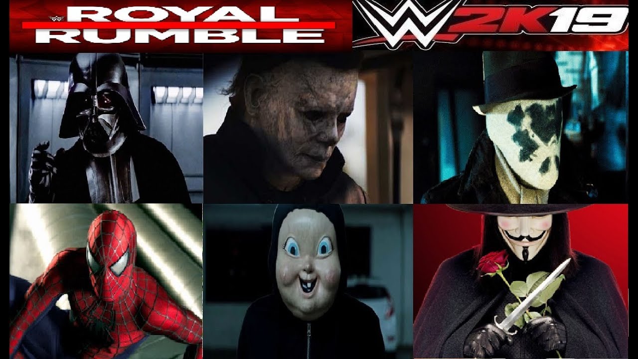 WWE 2k19 Created Superstar Royal Rumble (Mask/Helmets Only) - YouTube