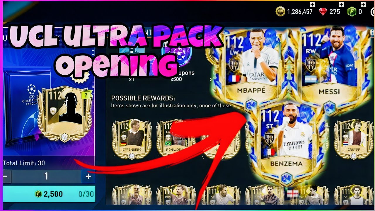 UCL ULTRA Pack Opening Full UCL Squad Builder STAR PASS Giveaway - FIFA ...