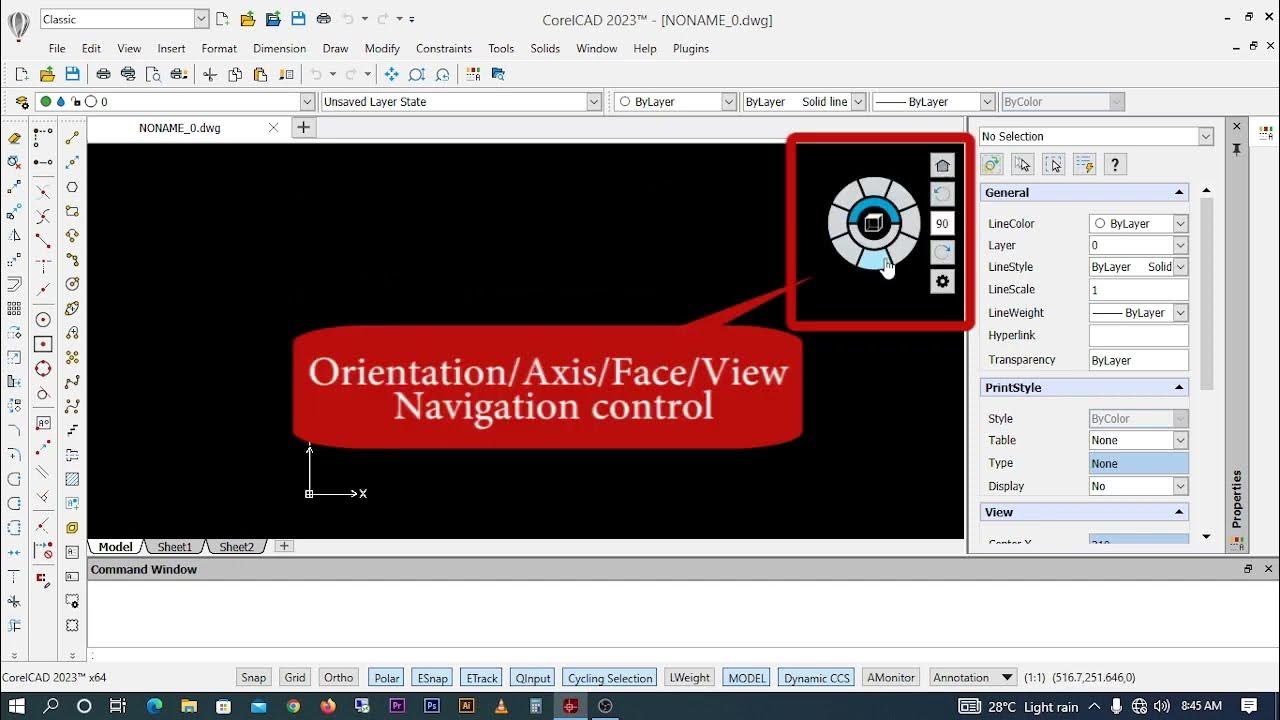 CorelCAD 2023 Basic interface - YouTube