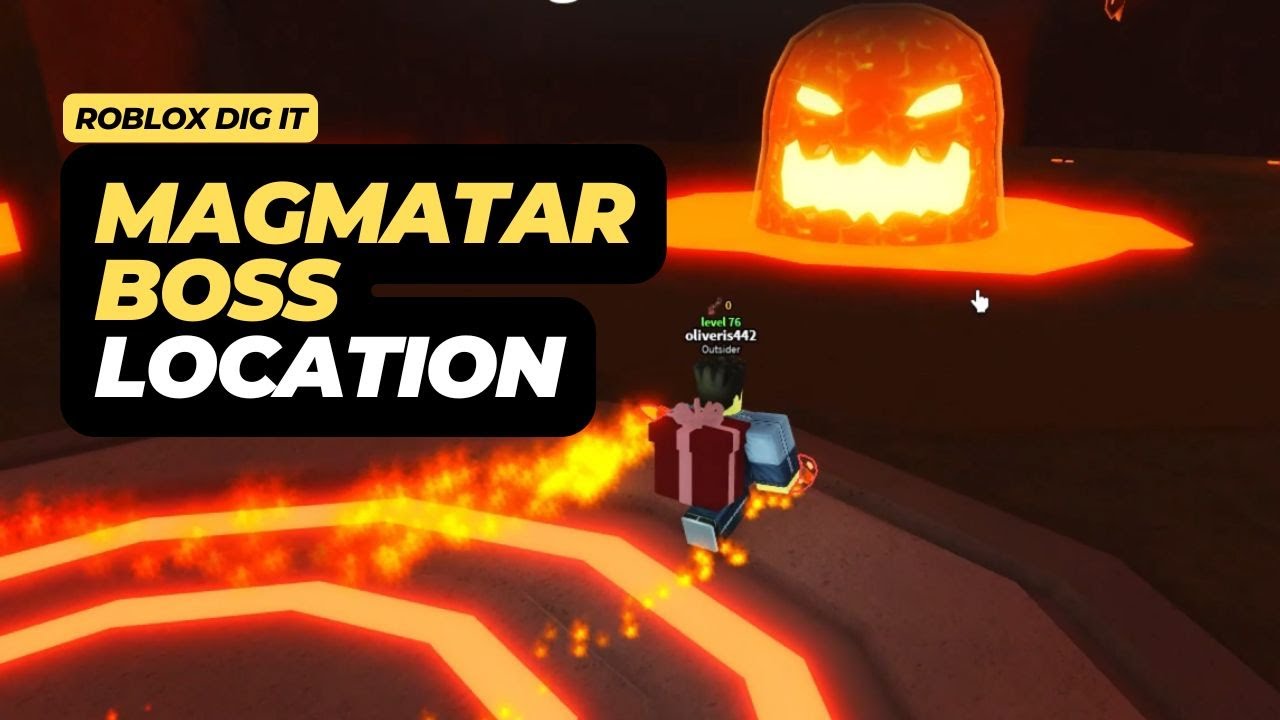Magmatar Boss Location - Roblox Dig it - YouTube