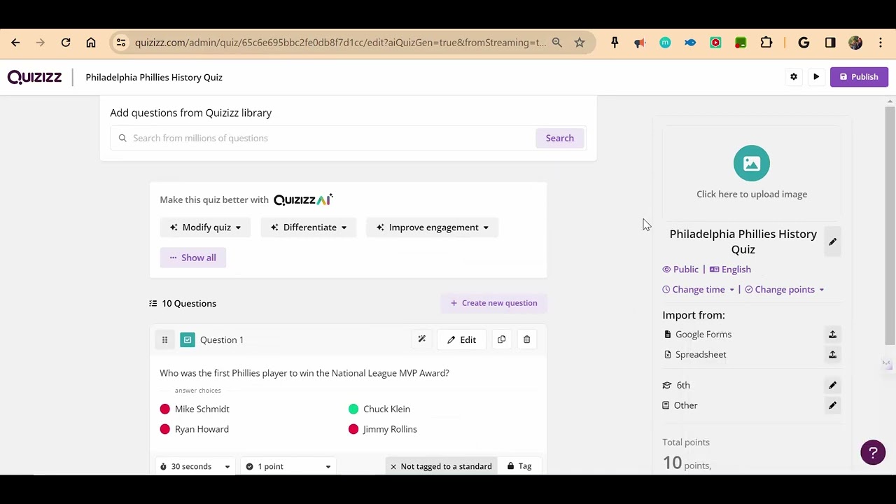 Instantly generate a quiz from text using AI within Quizizz. - YouTube