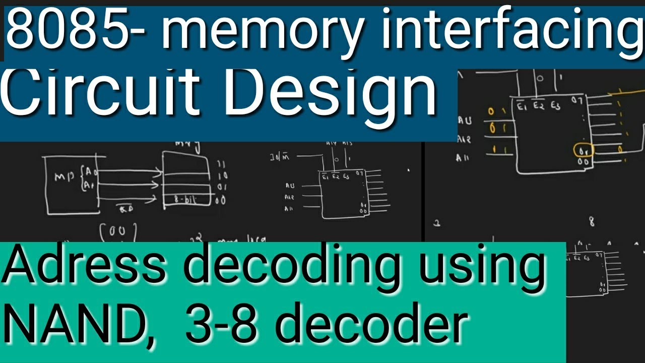 Design of 8085- memory interfacing circuit| Address range |2Kx 8- bit ...