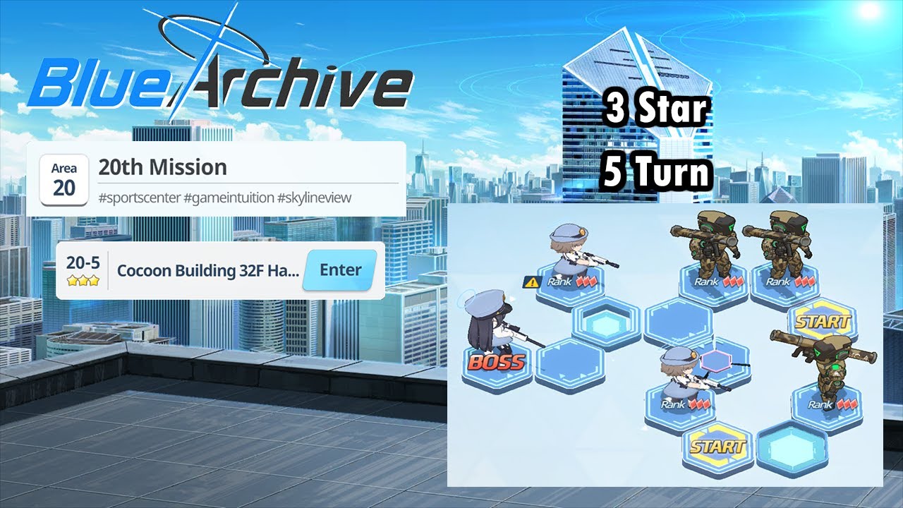 Blue Archive Global - Story Stage Normal 20-5 (3 Star & 5 Turn Clear ...