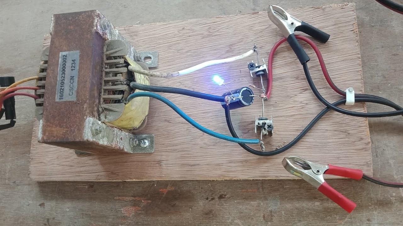 Battery charger assemble../how to make 12volts battery charger? - YouTube
