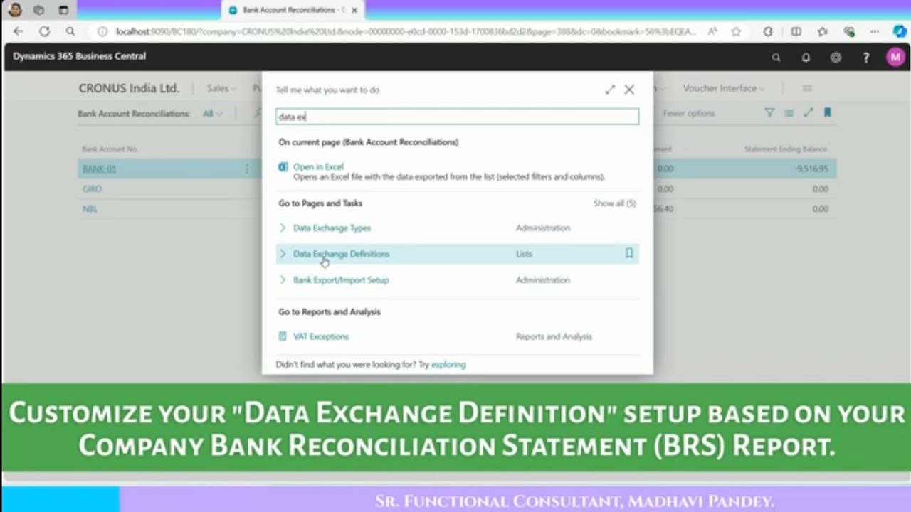 Data Exchange Definition in Business Central #statement #report # ...