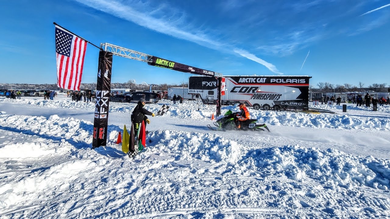 Cor PowerSports Ottertail 100 Snowmobile Race - YouTube
