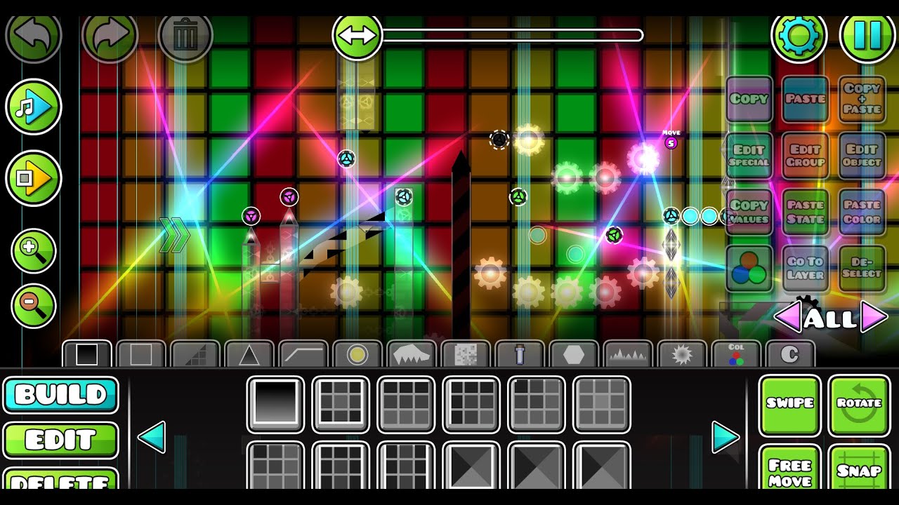 [LIVE] GEOMETRY DASH COLLAB DECORATING A LEVEL - YouTube