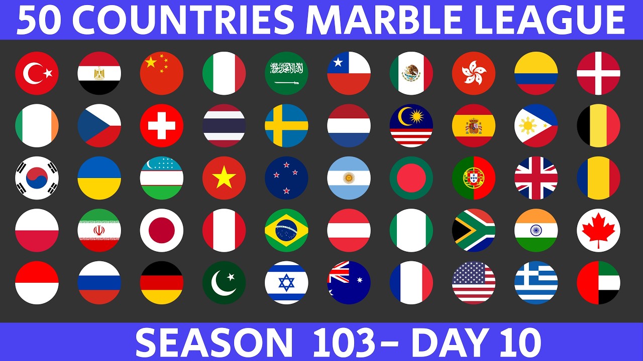 50 Countries Marble Race League Season 103 Day 10/10 Marble Race in ...