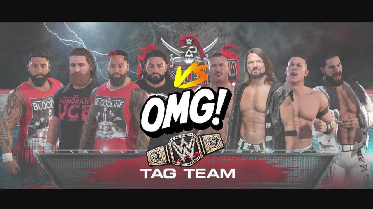8 MAN TAG TEAM MATCH TEAM ROMAN VS TEAM CENA - YouTube