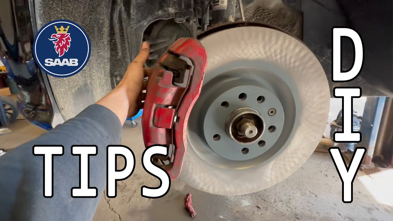 SAAB 9-3 Turbo X Front Brakes DIY TIPS n TRICKS - YouTube