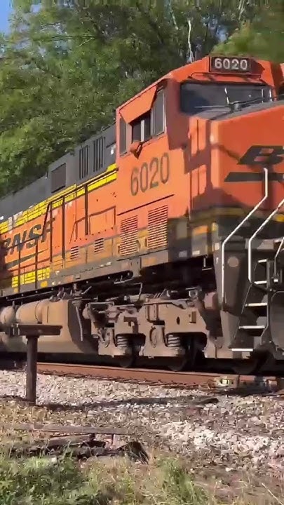 BNSF 7943 ES44C4 gives a horn salute as it leads an intermodal train north on the CSX A & WP sub ...