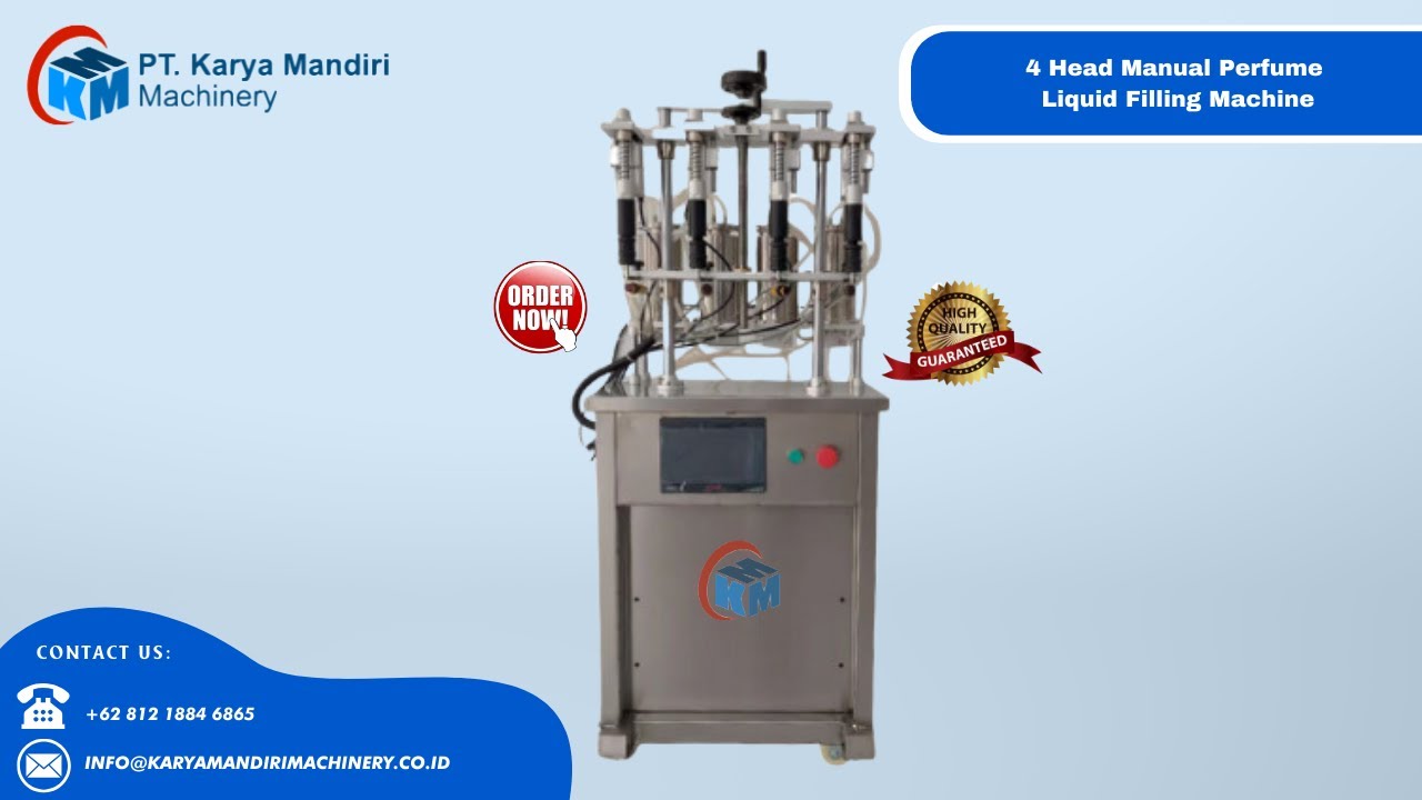 4 Head Manual Perfume Liquid Filling Machine - YouTube