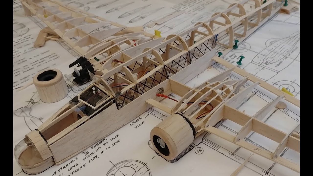 08 Wellington Balsa Model Fuselage details and tail surfaces - YouTube