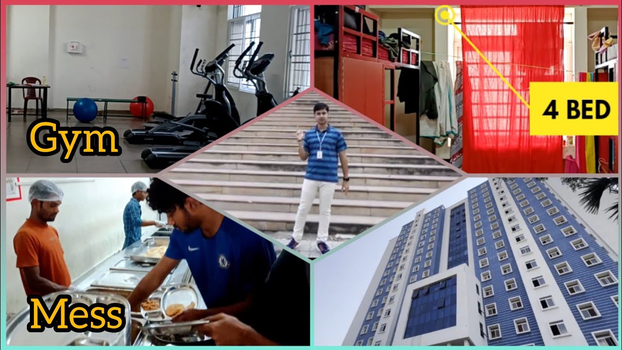 VIT Chennai C Block Boy's Hostel - |Rooms|Mess|Gym| - YouTube