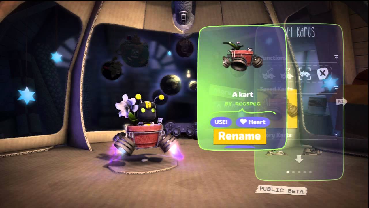LittleBigPlanet Karting Beta: Car creator and Space track. - YouTube