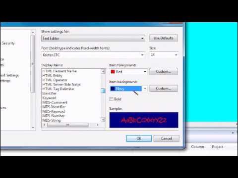 Visual Studio 2008 Tutorial: How To Change Forecolor and Backcolor In ...