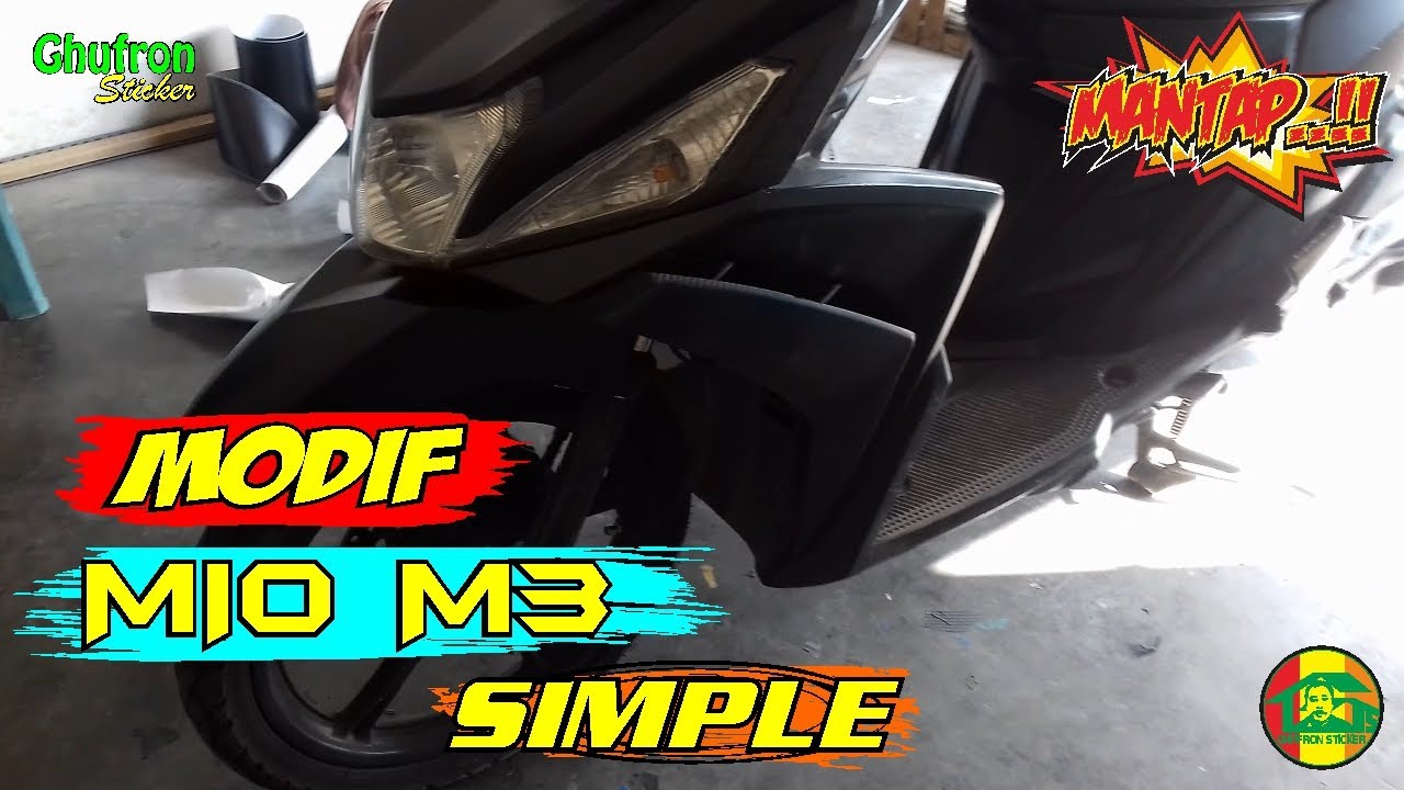 Cara Pasang Skotlet Hitam Doff di Motor Yamaha Mio M3 - YouTube