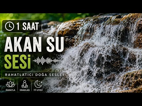 1 SAAT RAHATLATICI SU SESİ 💦 | Akan Şelale Sesi | Uyku, Stres ve Huzur İçin 