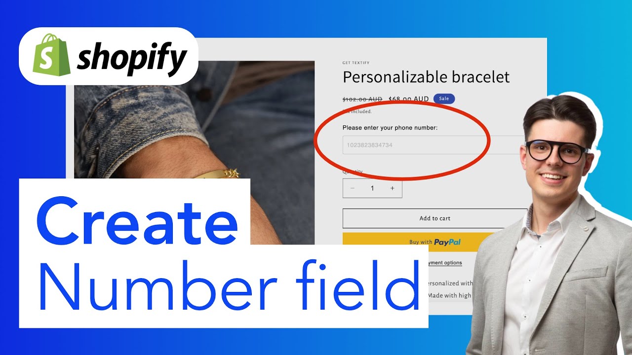 Steps to add a phone number field to your Shopify product page - YouTube