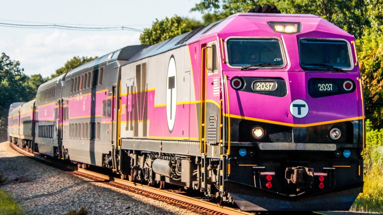 More MBTA Trains on The Old Colony - YouTube