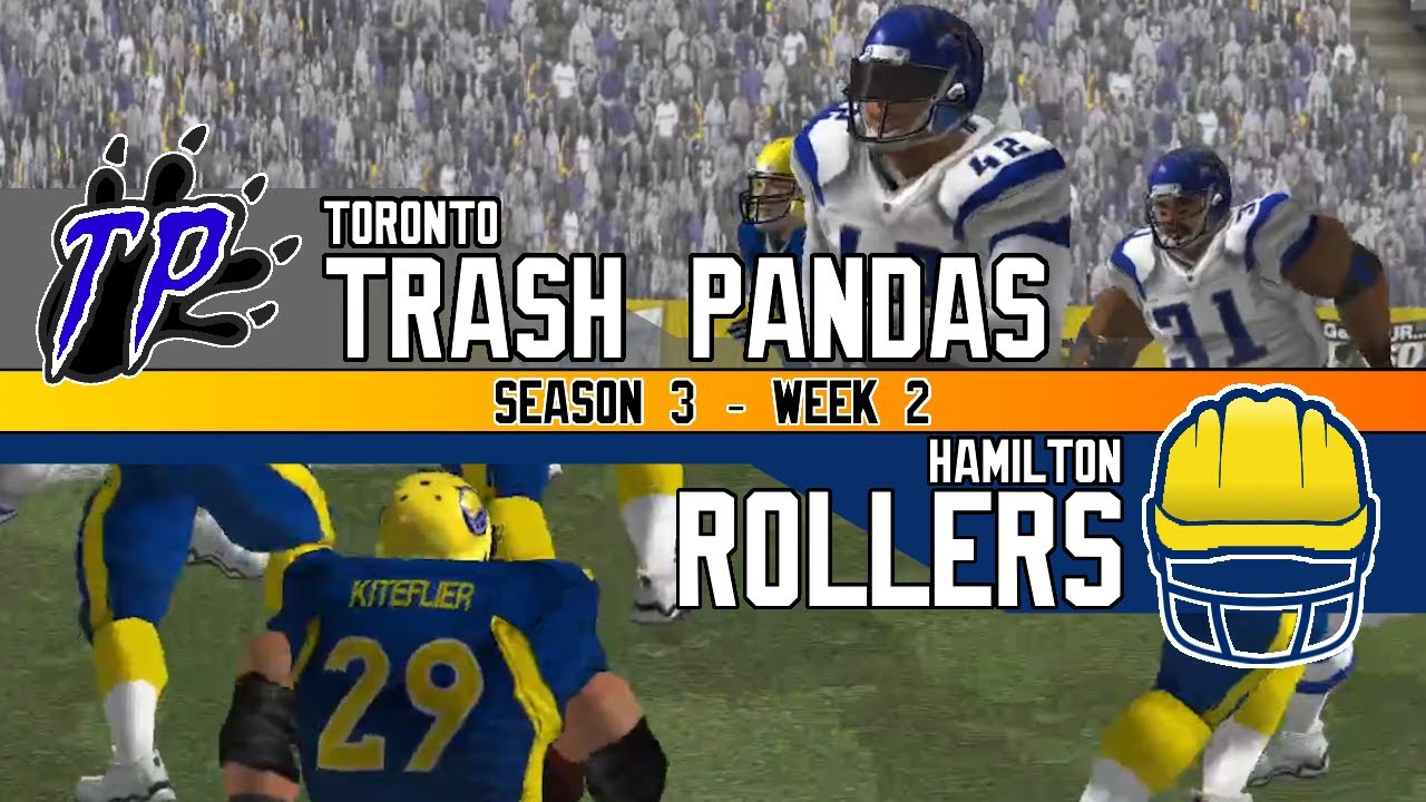TNFL Season 3 || Week 2: Toronto Trash Pandas @ Hamilton Rollers - YouTube