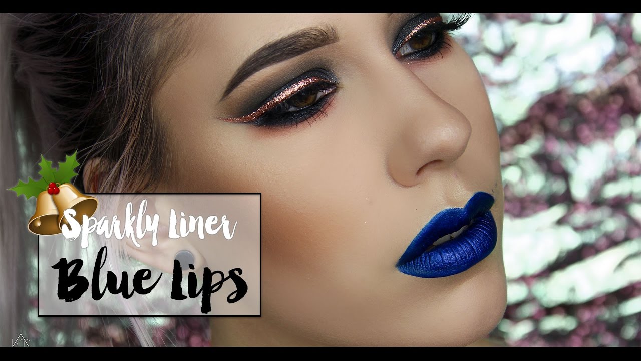 ∆ Christmas Blue - Holiday Makeup | Harlequin' Girl - YouTube