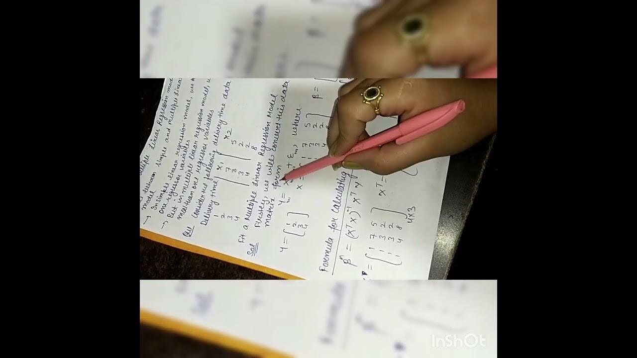 Multiple linear regression model in an easy way (matrix method) # ...