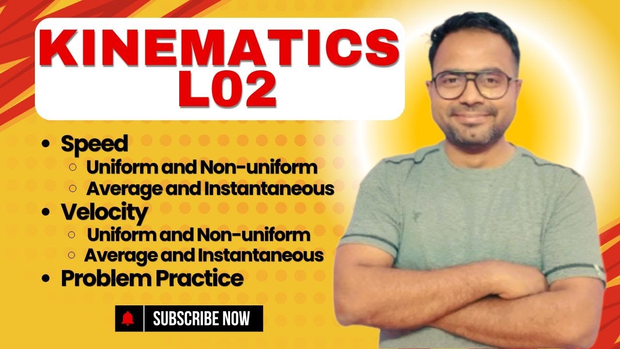Kinematics L02 : Speed | velocity | Class 11 Physics for JEE/NEET ...