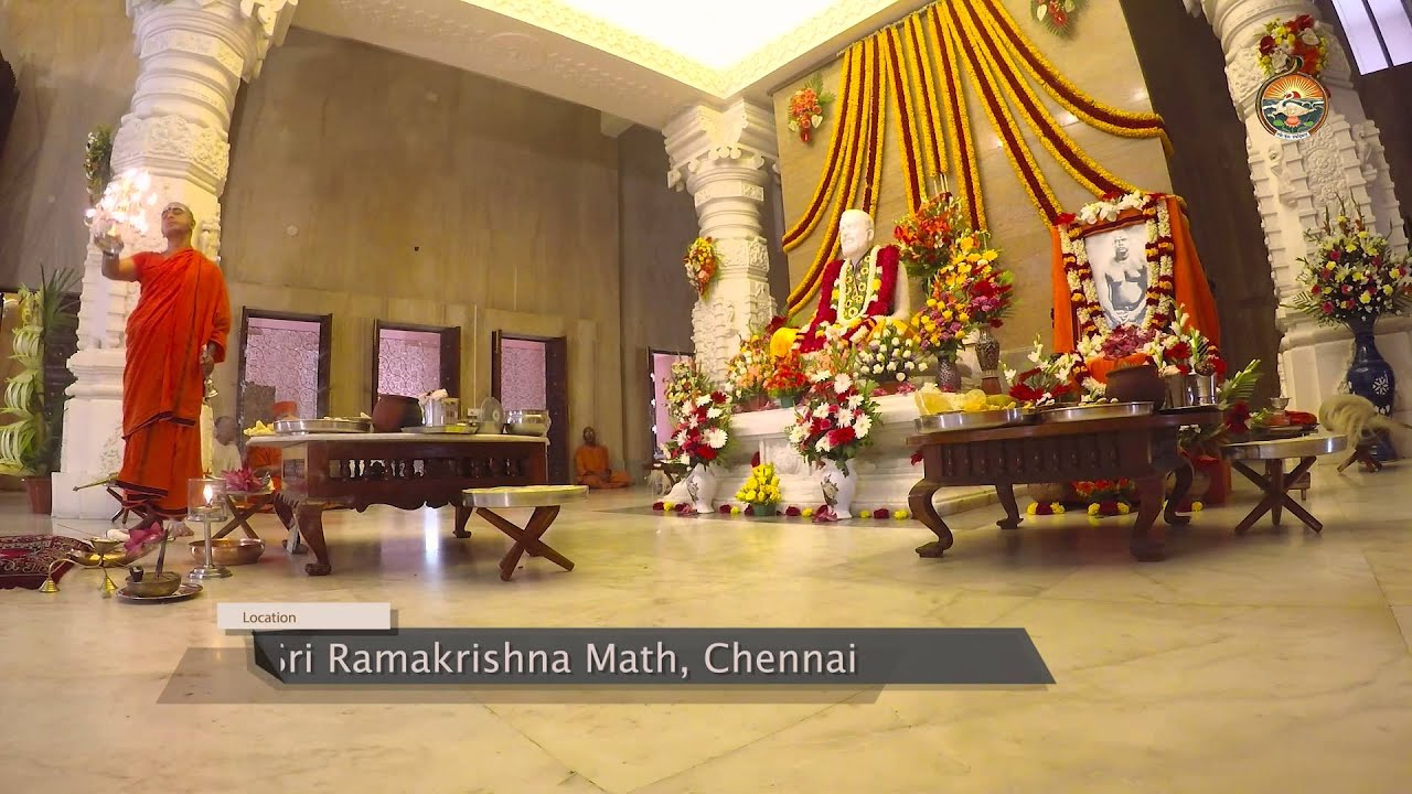 Bhog Arati during Swami Ramakrishnananda Jayanthi 2015 HD Video - YouTube