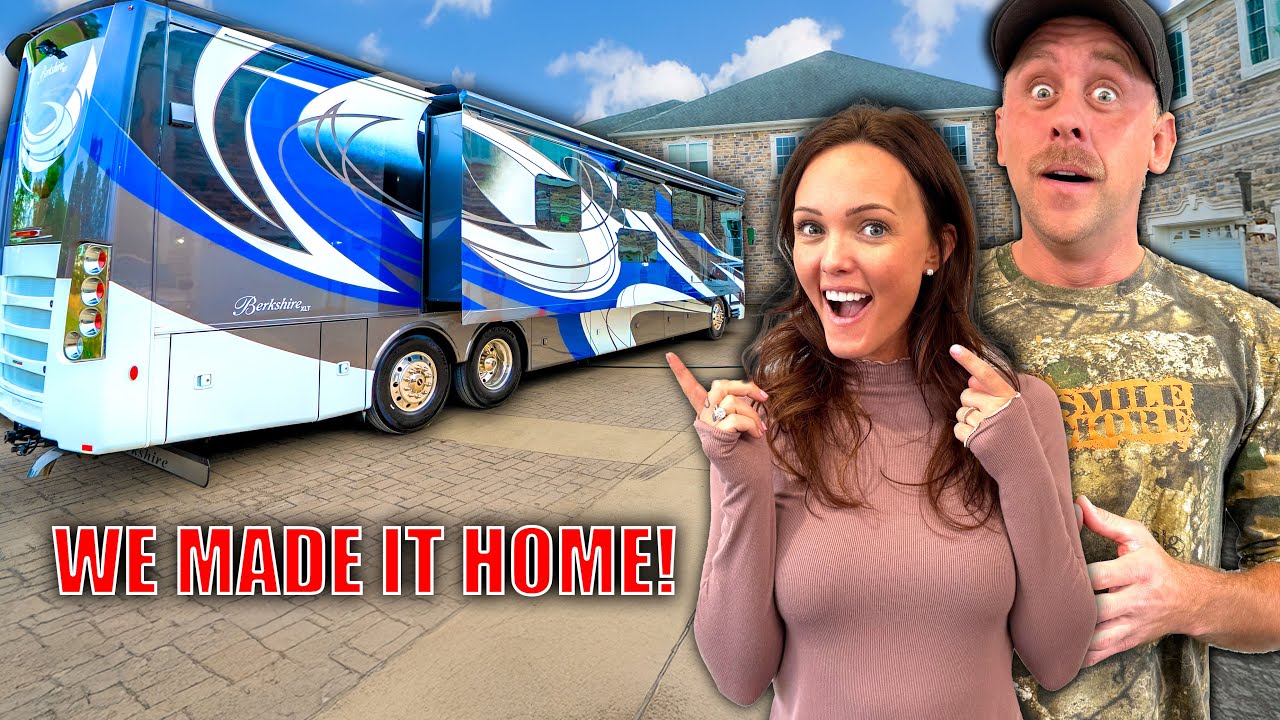 WE'RE BACK! We Finally Made It Home In The New Bus! ITS HUGE! - YouTube