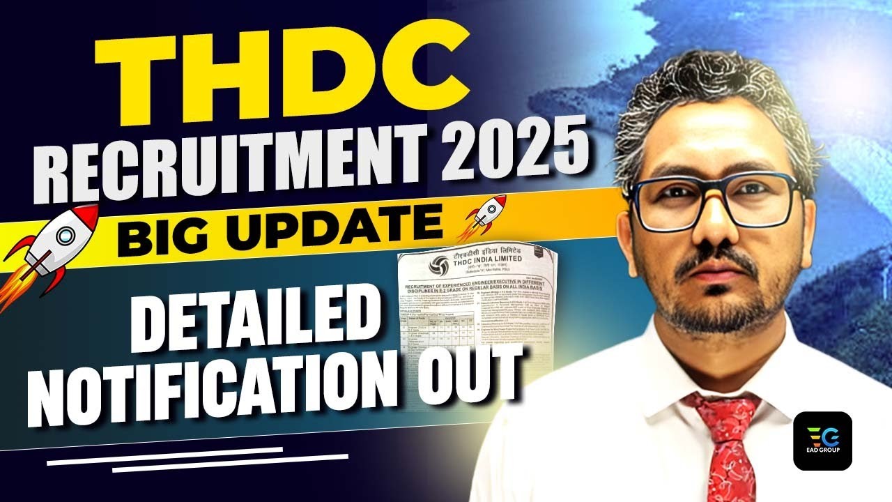 THDC Recruitment 2025 | THDC Notification Out for Engineers ⚡ | Big ...