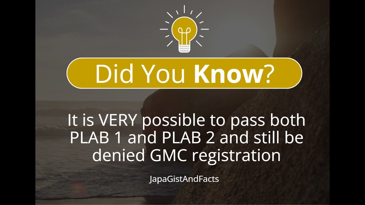 Can GMC Registration be denied after completing the PLAB 1 and PLAB 2 ...