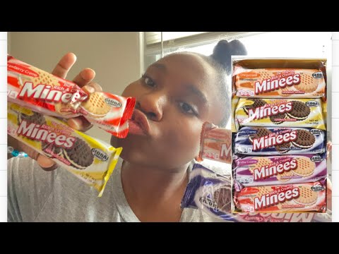 Trying Different Kinds Of Minees Cookies Orange Crème 🤔 - YouTube