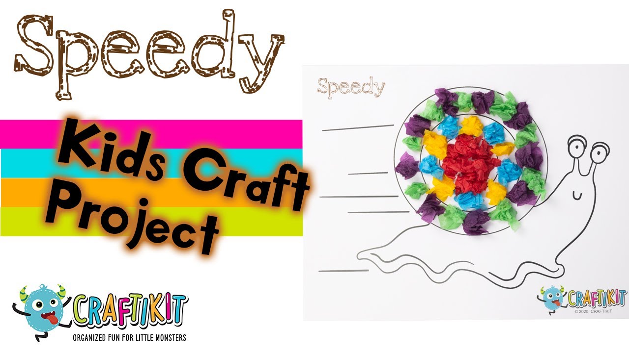 Snail Tissue Paper Craft Project - Easy Paper Crafts for Kids - YouTube