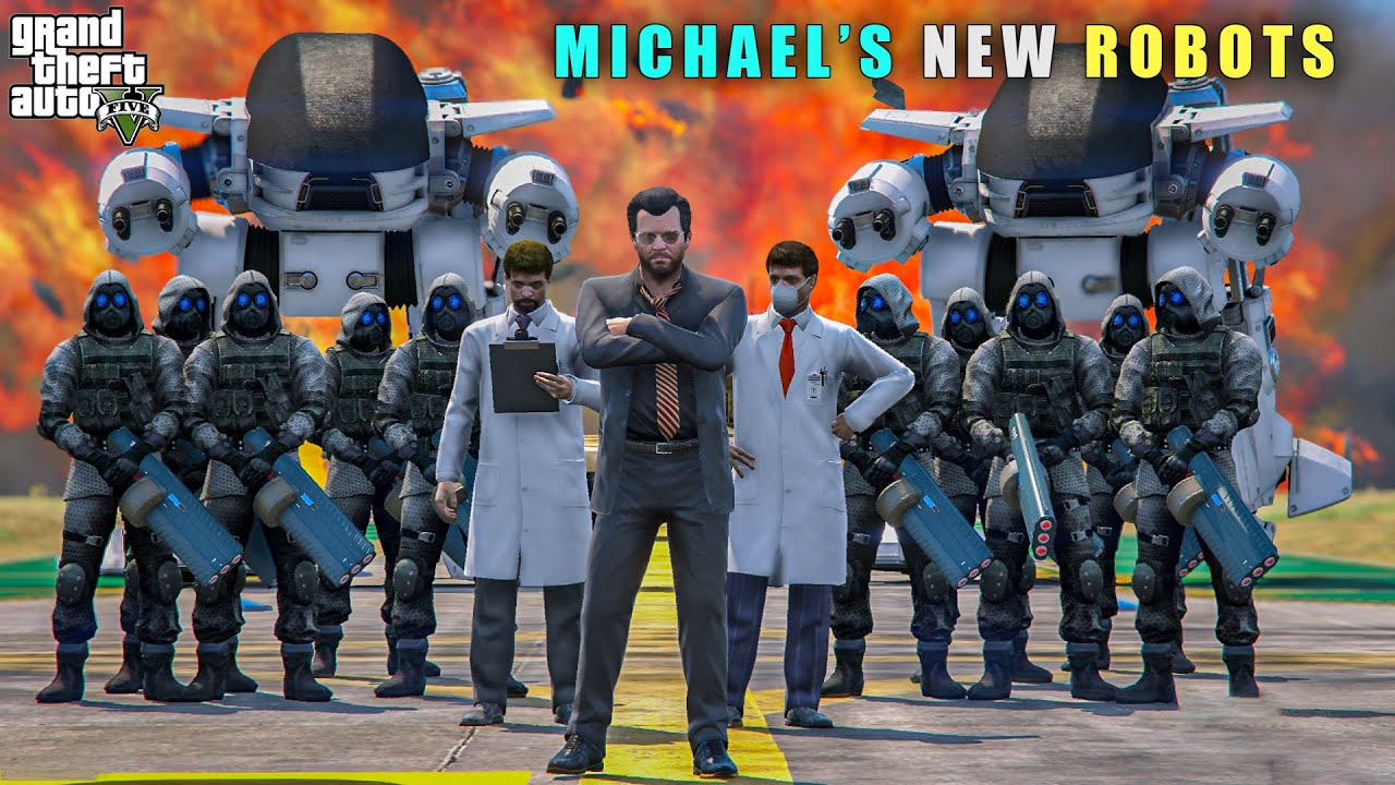 GTA 5 : MICHAEL BUYING MOST POWERFUL ROBOT ARMY || BB GAMING - YouTube